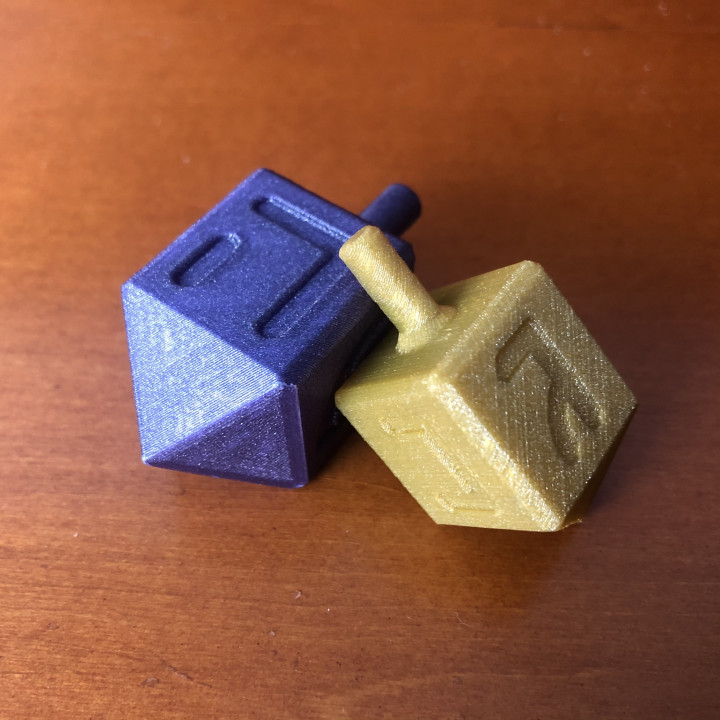 3D Printable Dreidel (NO SUPPORTS) by Jacob Surovsky