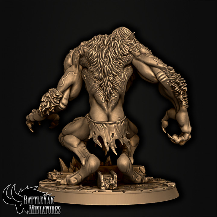3D Printable Bloodcrazed Barghast C by Battle Yak Miniatures
