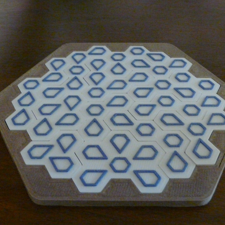3D Printable Polyhex Puzzle by voidbubble