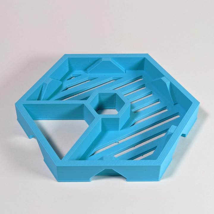 3D Printable Hex Dice Tower by Clockspring
