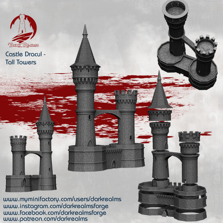 3D Printable Dark Realms Castle Dracul by Dark Realms Forge