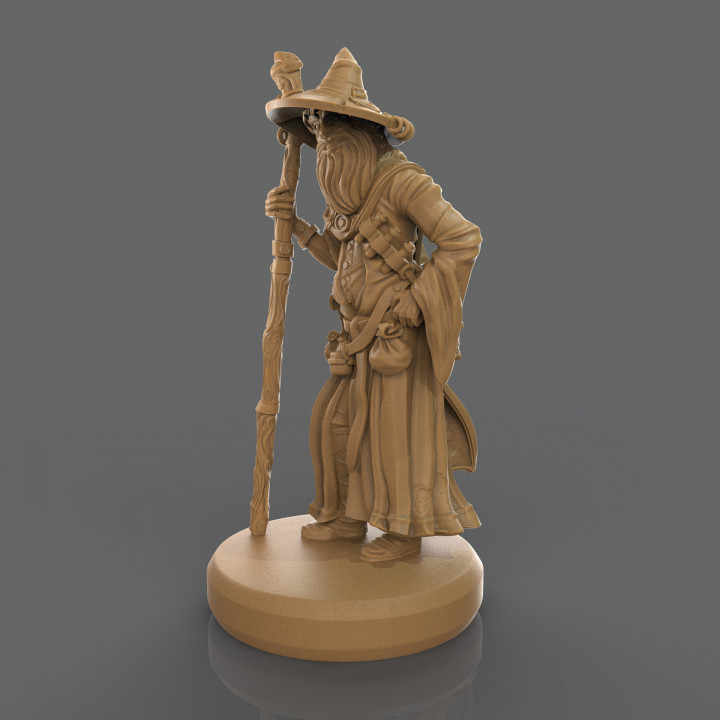 3D Printable Wizard - pre-supported stl by Grinning God