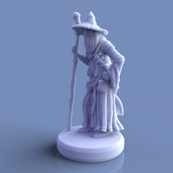 3D Printable Wizard - pre-supported stl by Grinning God