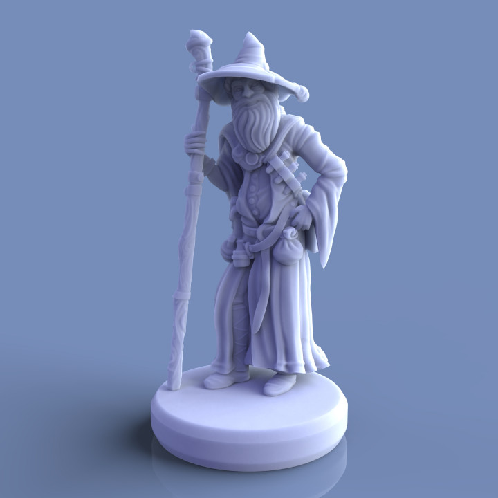 3D Printable Wizard - pre-supported stl by Grinning God