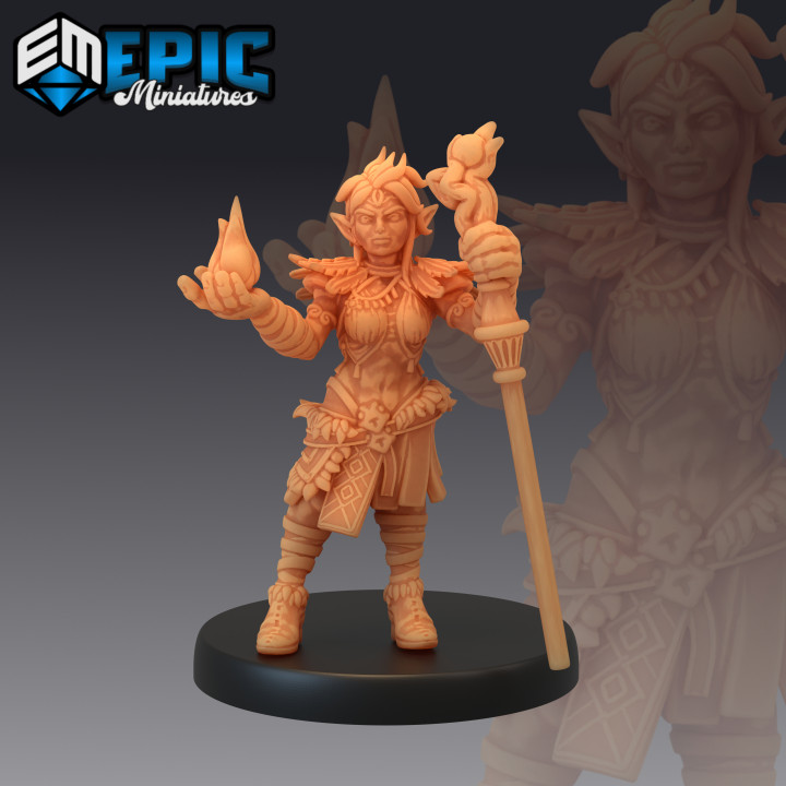 3d Printable Elf Player Character Set Forest Encounter Collection