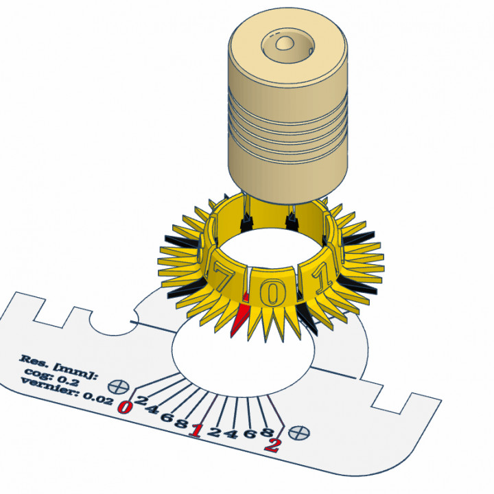 3D Printable z axis level indicator gauge by Tamás