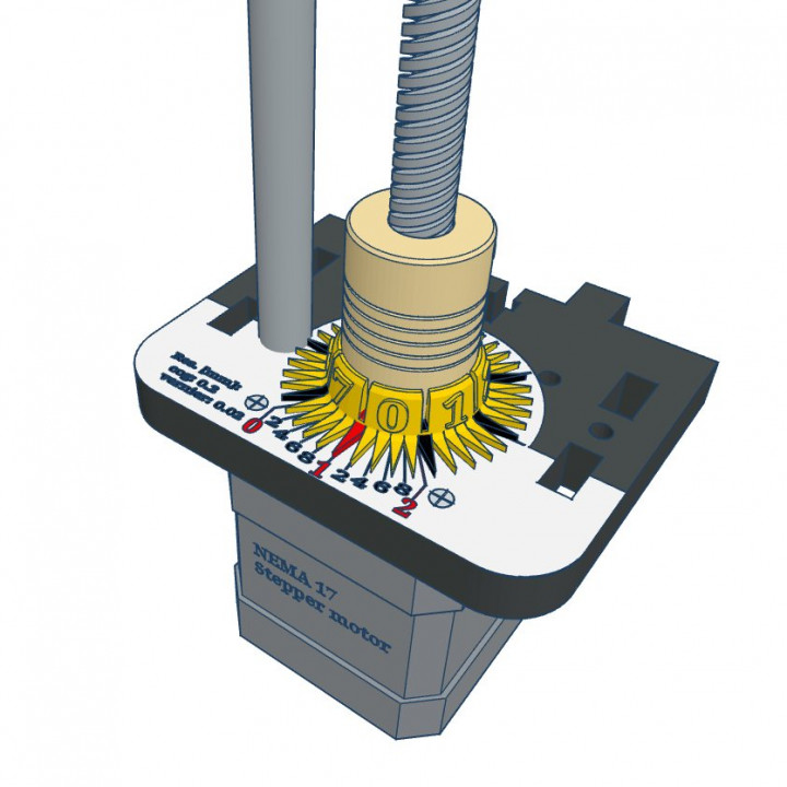 3D Printable z axis level indicator gauge by Tamás
