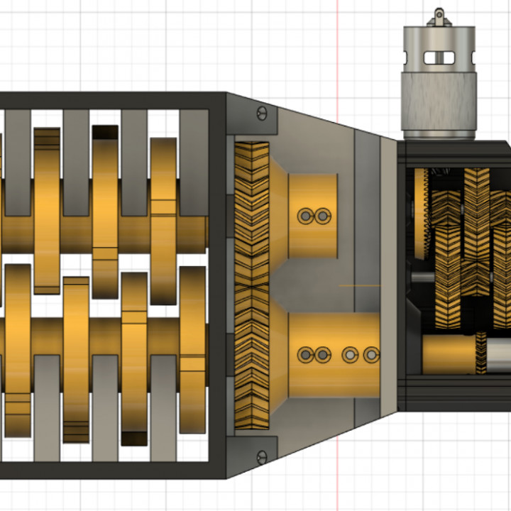 3D Printable 3D-printable shredder by Brian Brocken