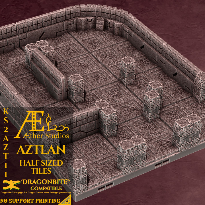 3D Printable KS2AZT11 - Aztlan Half Sized by Aether Studios