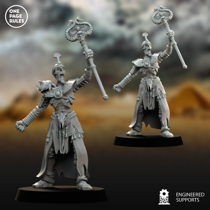 3D Printable Skeleton Champion (Priest) - Mummified Undead by One Page ...
