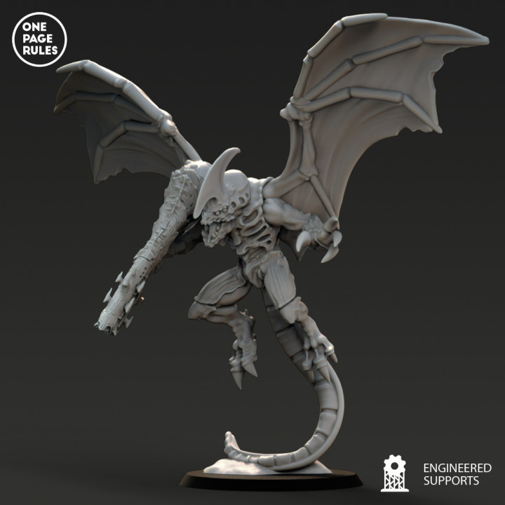 3D Printable Winged Prime Warrior - Alien Hives by One Page Rules