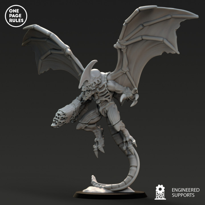 3D Printable Winged Prime Warrior - Alien Hives by One Page Rules