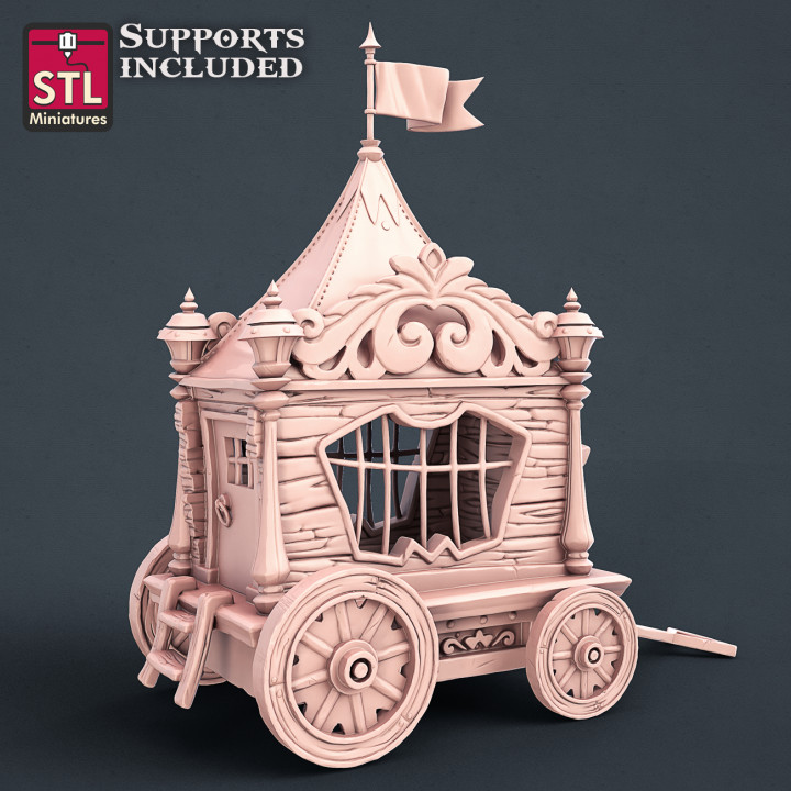 3D Printable Carnival Cart by STL Miniatures