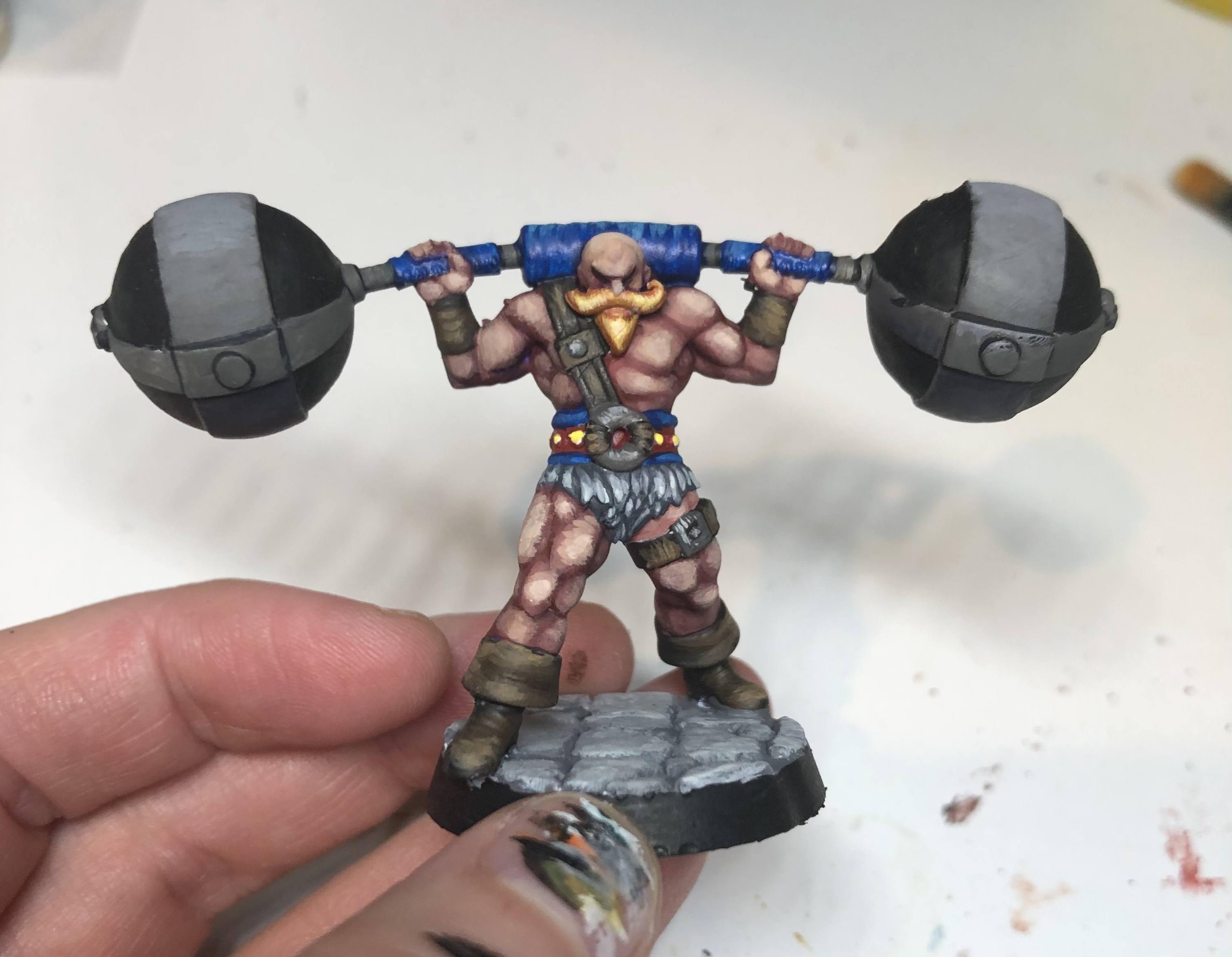3D Printable Carnival StrongMan by STL Miniatures