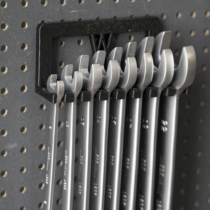 3D Printable Ratchet Spanner Set Holder 8pcs 8-22mm 025 I for screws or ...