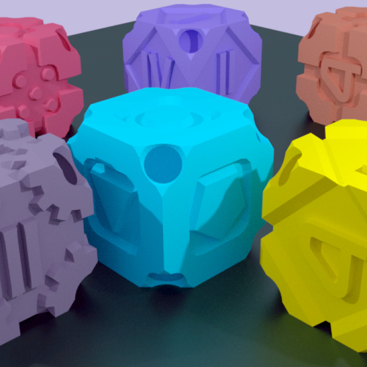 3D Printable Space Dice by Joseph Larson