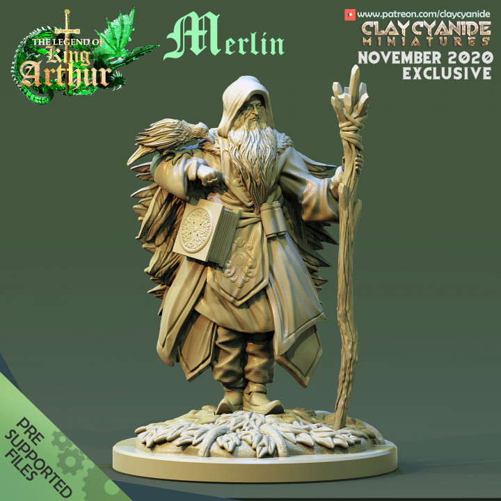 3D Printable Merlin by Clay Cyanide Miniatures