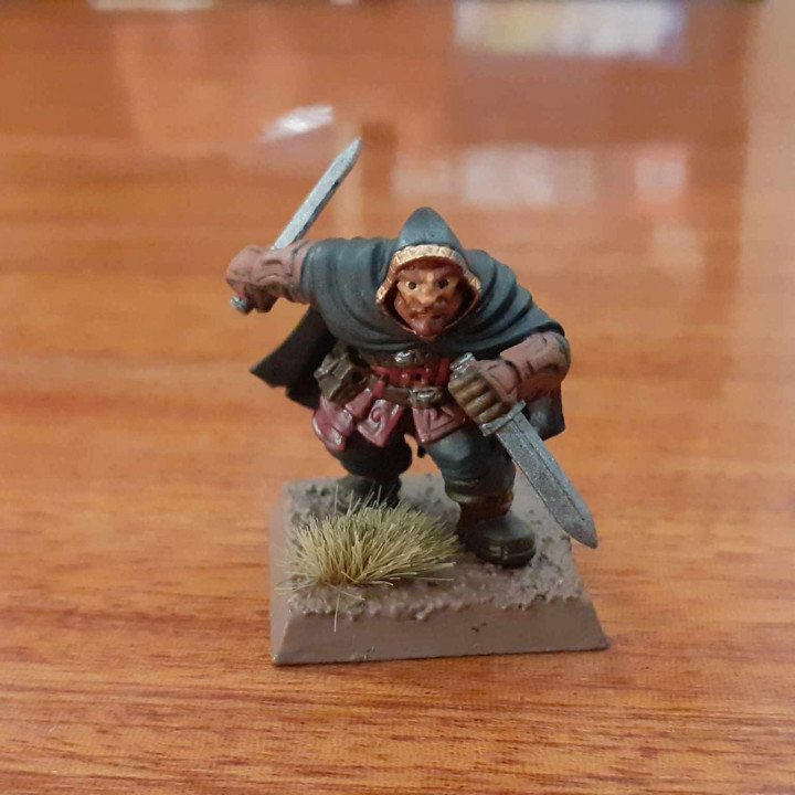 3D Print of Orwin - Dwarf assassin - 32mm - DnD by michalciecko