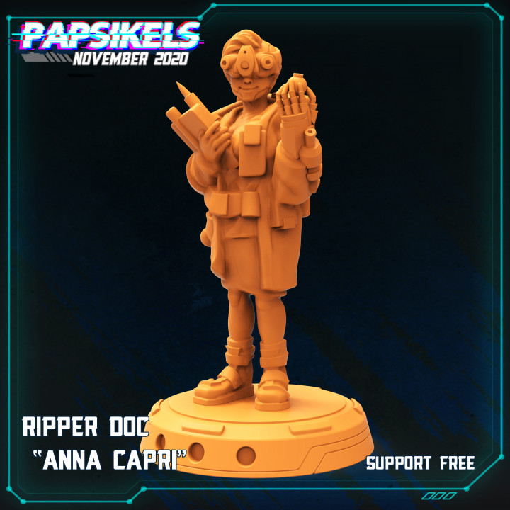 3D Printable RIPPER DOC ANNA CAPRI by PAPSIKELS MINIATURES
