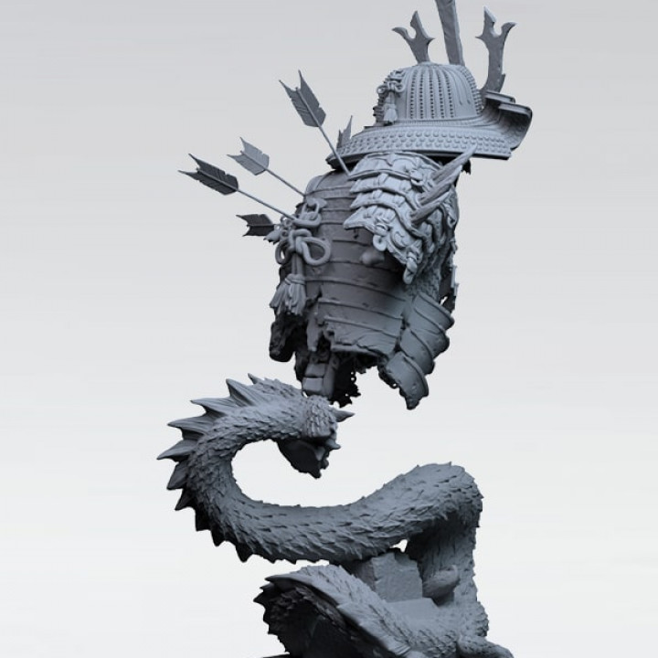 3D Printable BUST SAITO BENKEI THE STANDING DEATH + PERSONAL STAND by ...