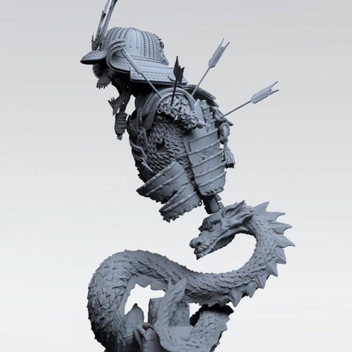 3D Printable BUST SAITO BENKEI THE STANDING DEATH + PERSONAL STAND by ...