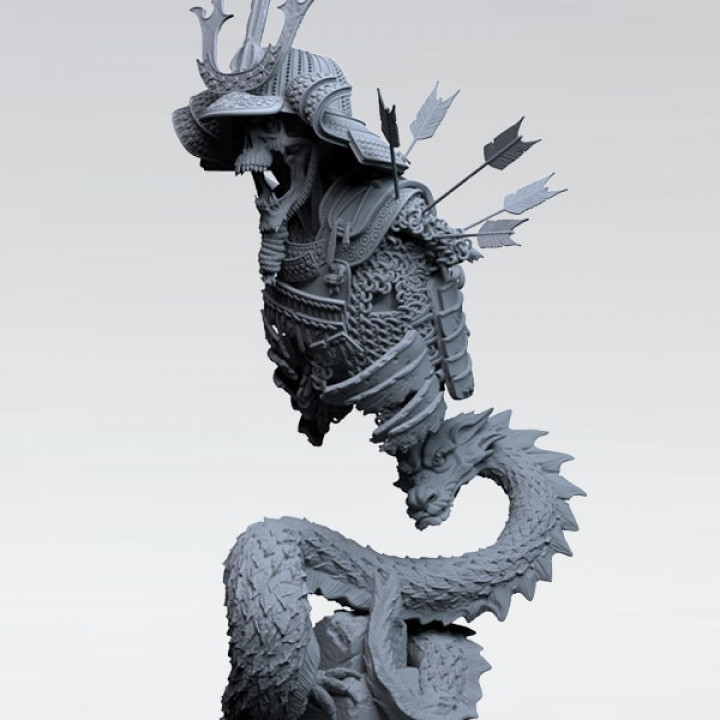 3D Printable BUST SAITO BENKEI THE STANDING DEATH + PERSONAL STAND by ...