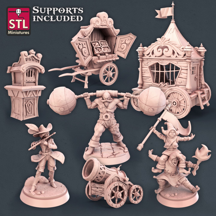3D Printable Carnival Set by STL Miniatures
