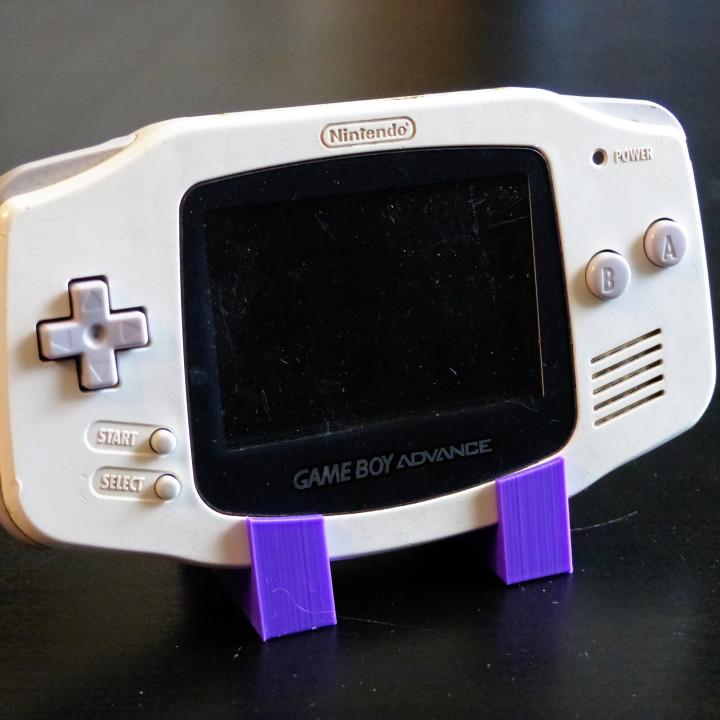 3D Printable Game Boy Advance Display Stand by Andre