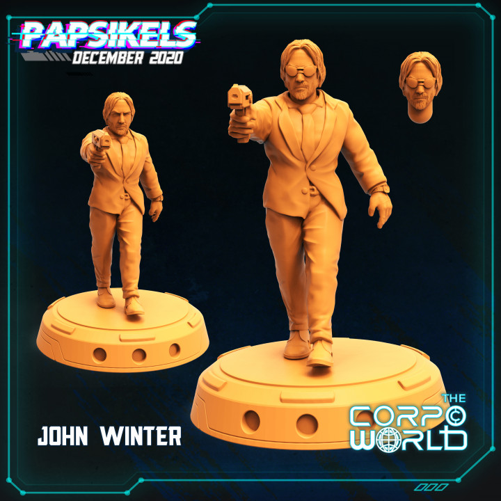 3D Printable JOHN WINTER by PAPSIKELS MINIATURES