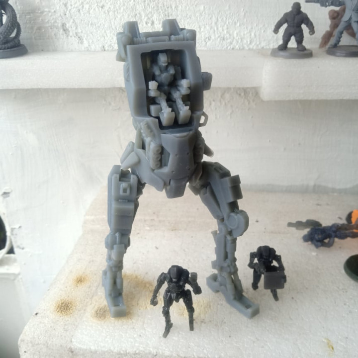 3D Printable FKMSA DROID MECH MK1 by PAPSIKELS MINIATURES