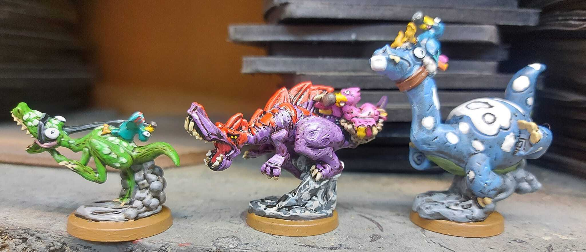 3D Printable Dodos Riding Dinos - Print & Play included! by Draco Studios