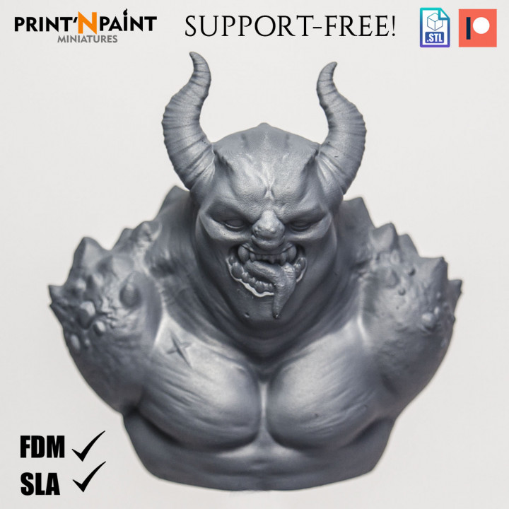 3D Printable Doomwake Demon Bust by Leonardo Escovar