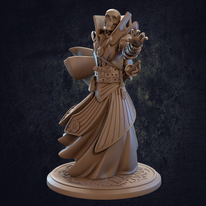 3D Printable Azaezal Skeleton Warlock - Presupported by The Dragon ...