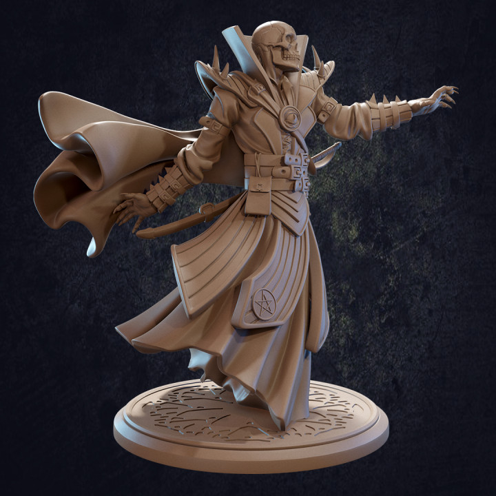 3D Printable Azaezal Skeleton Warlock - Presupported by The Dragon ...