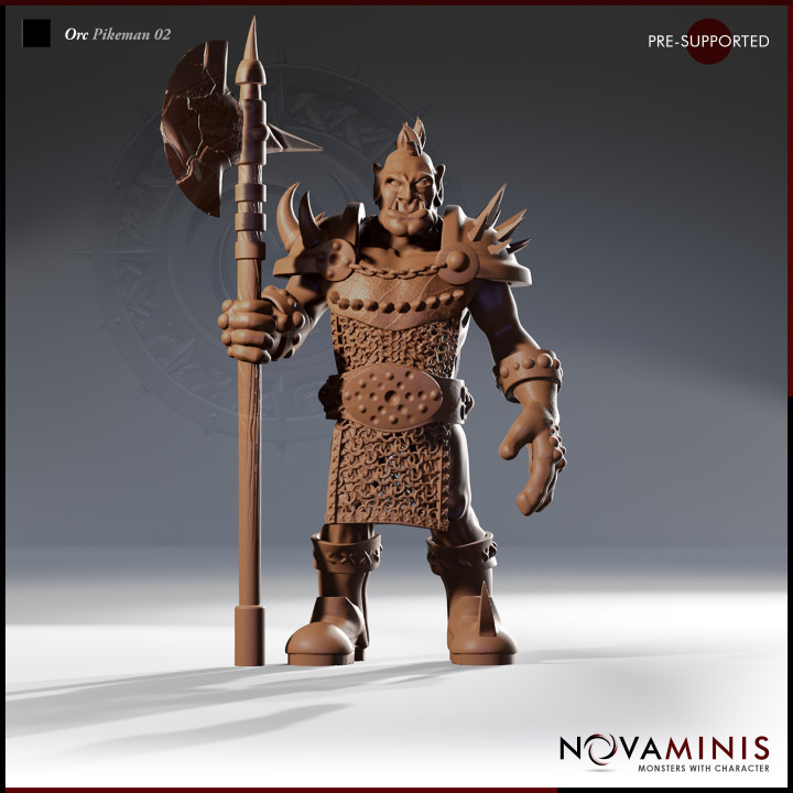 3D Printable The Iron Path: Orc Heavy Sentry Squad Pack by NovaMinis