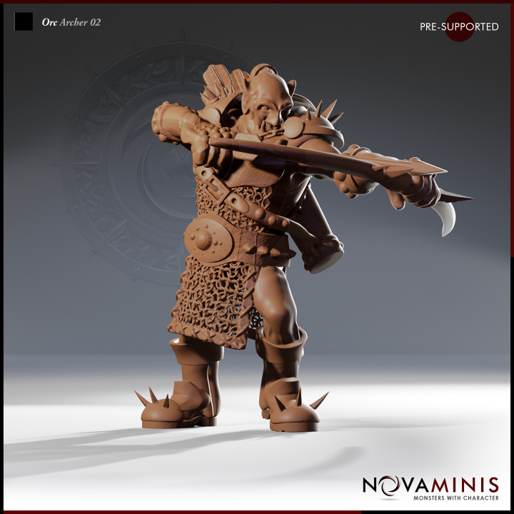 3D Printable The Iron Path: Orc Heavy Sentry Squad Pack by NovaMinis