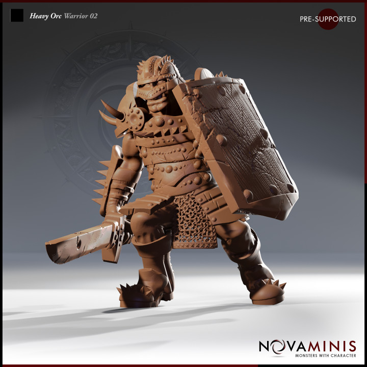 3D Printable The Iron Path: Orc Heavy Sentry Squad Pack by NovaMinis