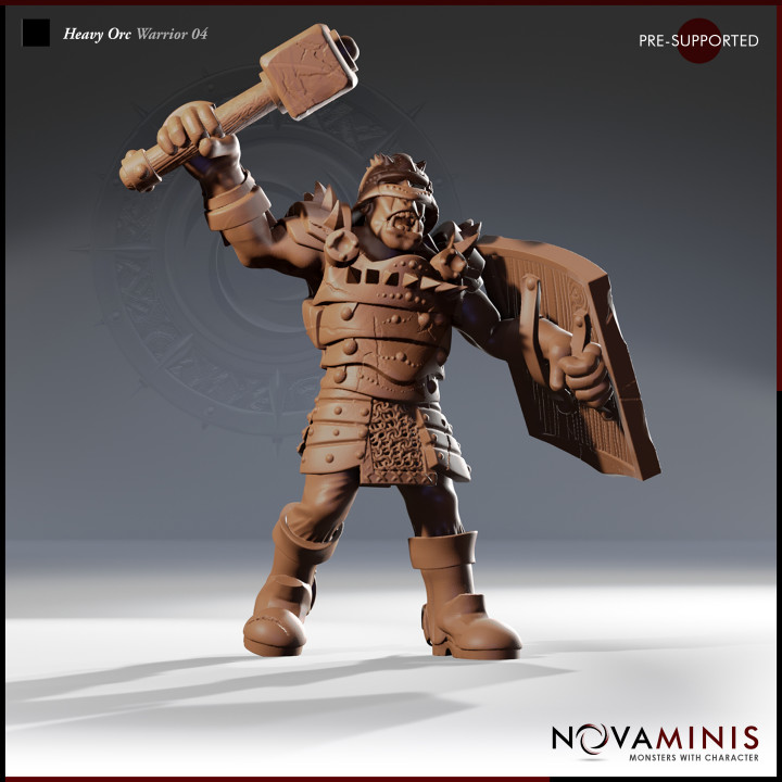 3D Printable The Iron Path: Orc Heavy Sentry Squad Pack by NovaMinis
