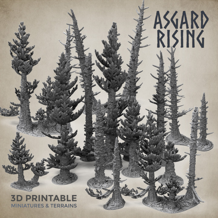 3D Printable Coniferous Forest - Fir Trees /Modular Set/ by Asgard ...