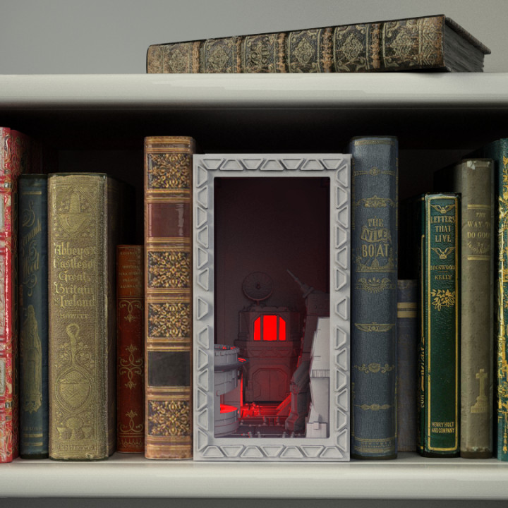 3D Printable Sci-Fi bookend by Crosslances