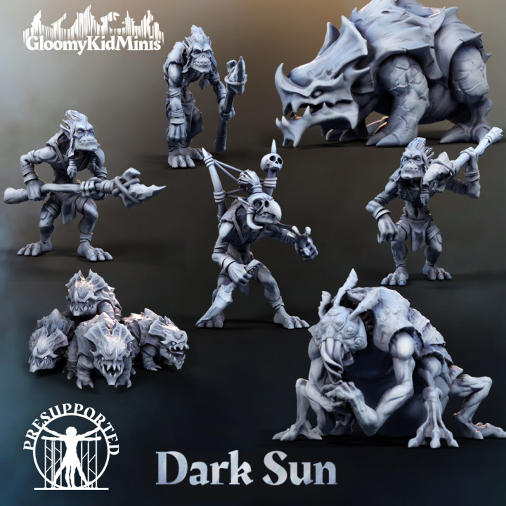 3D Printable Dark Sun 5, Full Set by GloomyKidMinis
