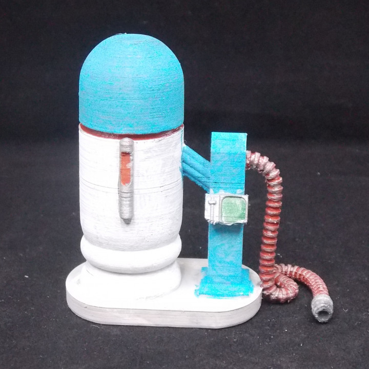 3D Printable Futuristic Fuel Pump by Michael Crossman