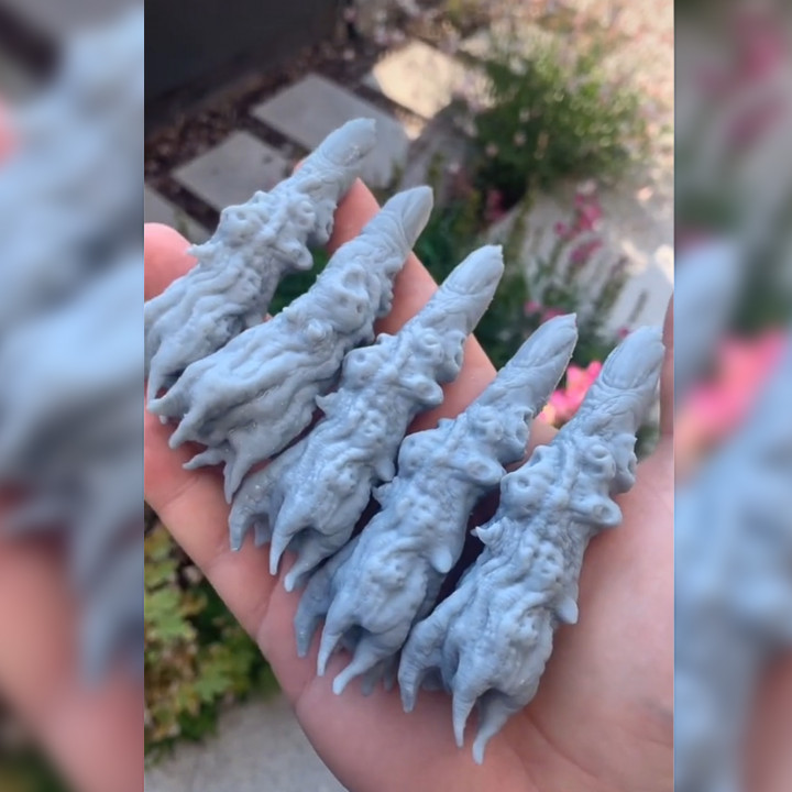 3D Print of Sukuna Finger - Japanese Demon Finger by 3DPrintModelStore