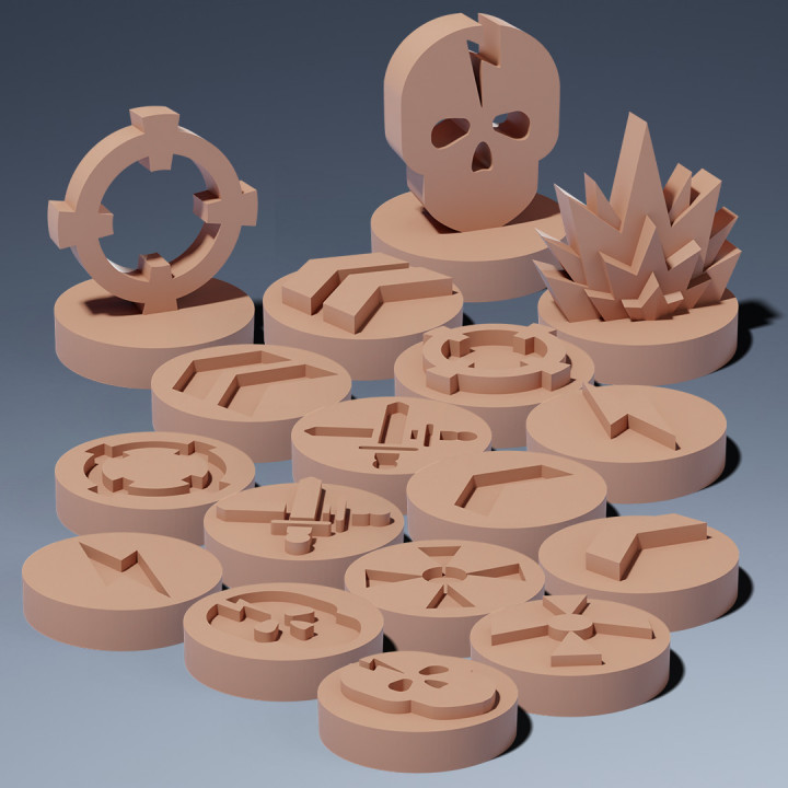 3D Printable Marker/Token Kit by Productions Diratia