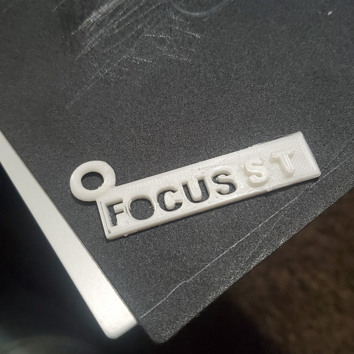 3D Printable Ford focus st keychain by Mike Goshorn