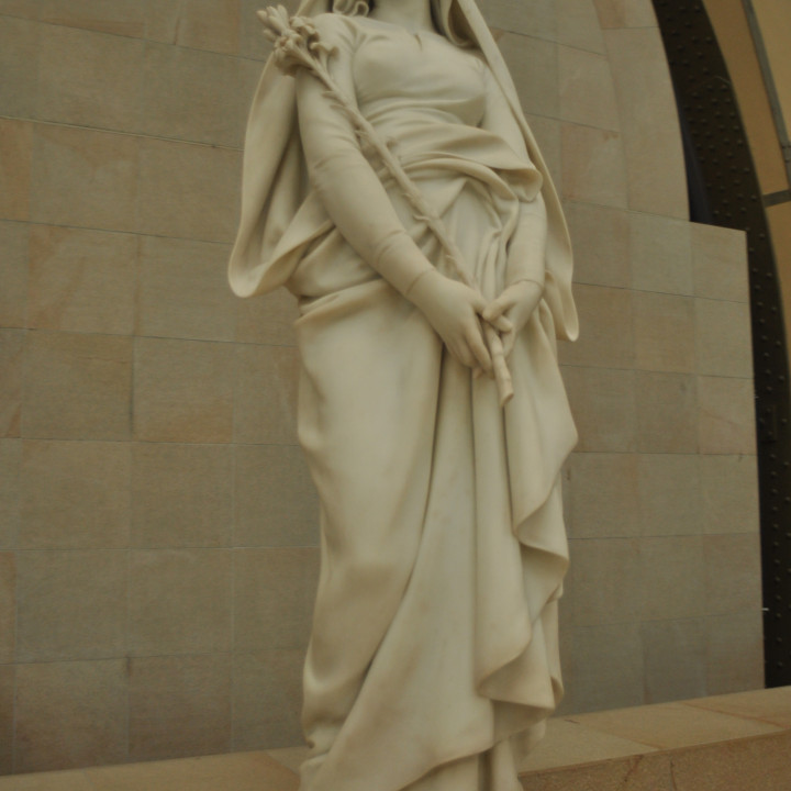 3D Printable Virgin with lily by Scan The World