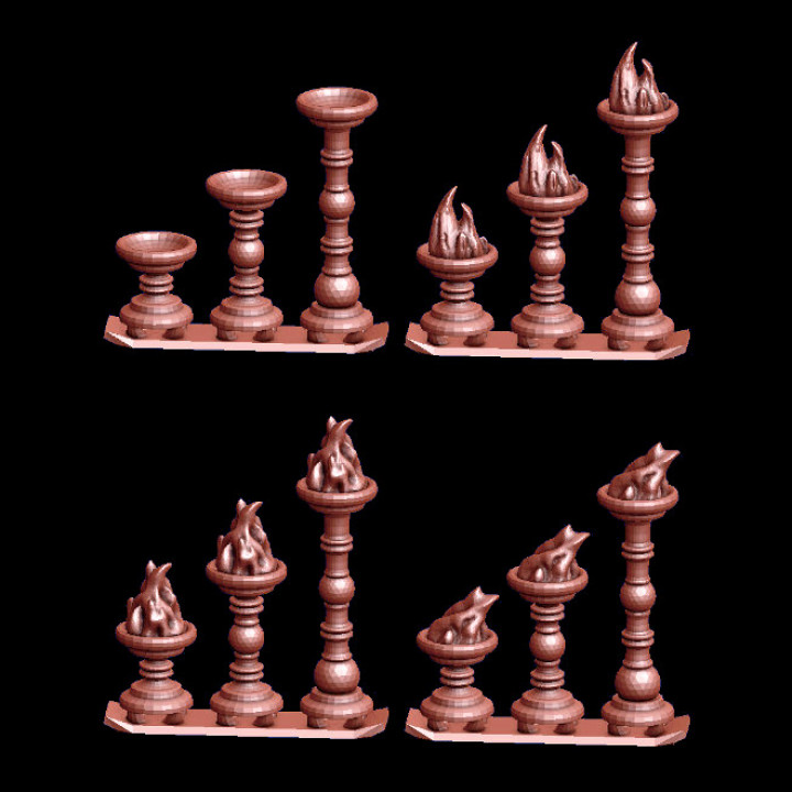 3D Printable Braziers (Stone) by Pellinor