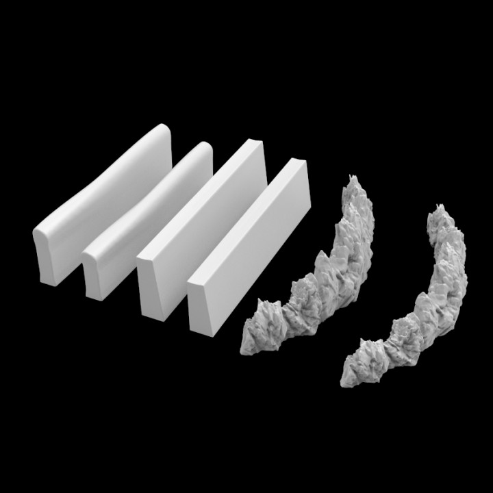 3D Printable Possibly Cool Dice Tower Blockers EX01 by Black Blossom Games