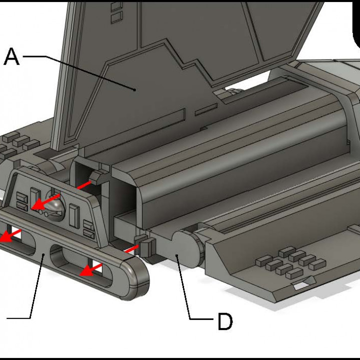 3D Printable Lambda-Class Imperial Shuttle Kit Card by Michael Grugel