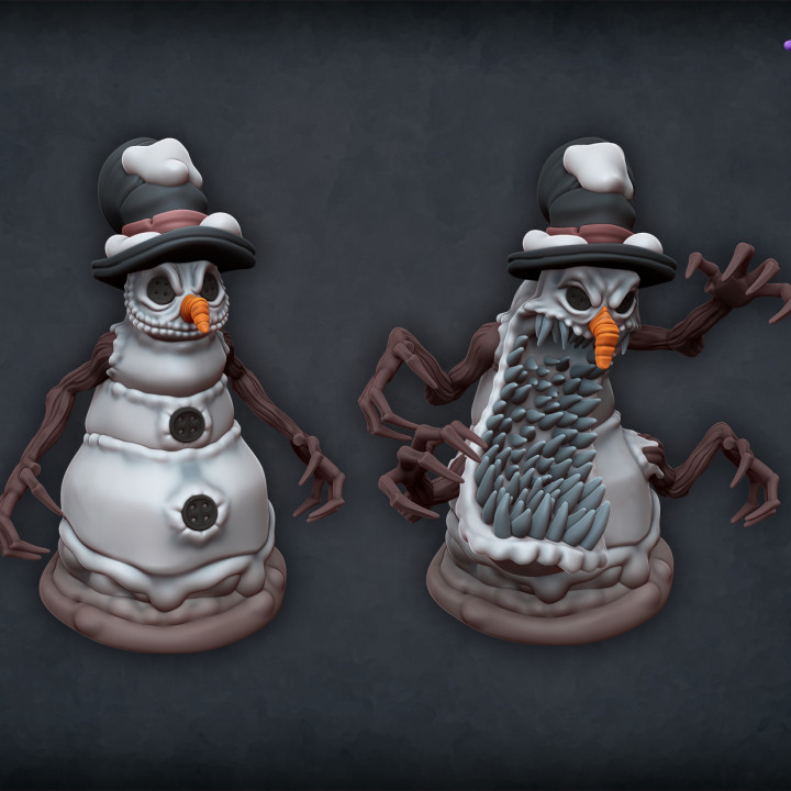 3D Printable Possessed snowman by Jacob Olsson - Roleplaying & Miniatures